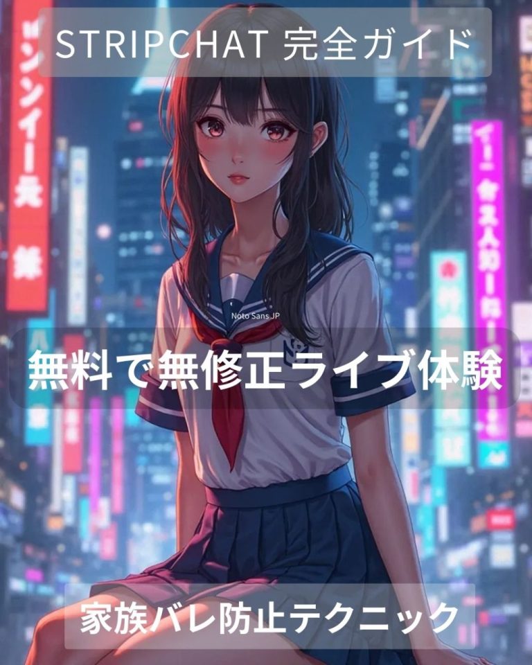 【知らないと損】STRIPCHAT完全ガイド｜無料無修正ライブ体験＆家族バレ防止